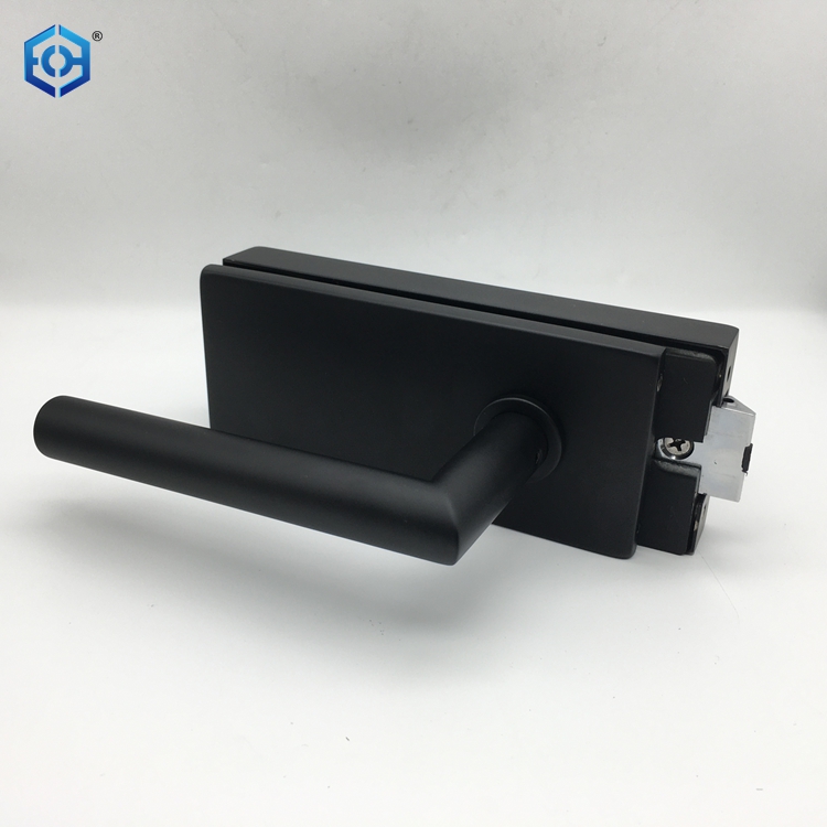 10-12mm Black Stainless Steel Passage Glass Door Lock with Handle - Buy ...