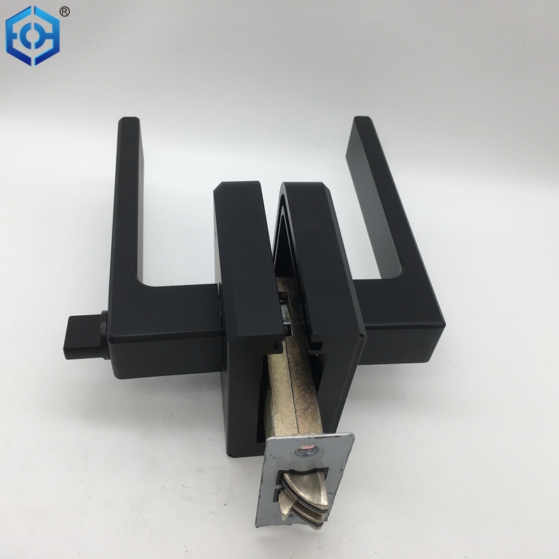 100% Original Glass Lever Door Handles Matt Black Slim Frame Glass Door ...