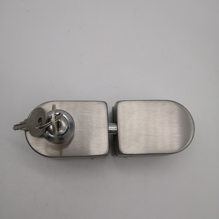 Factory Supply Frameless Single Side Glass Door Center Lock with Key ...
