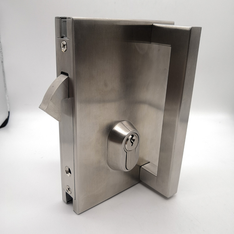 Everstrong Stainless Steel Frameless Single Glass Sliding Door Lock ...