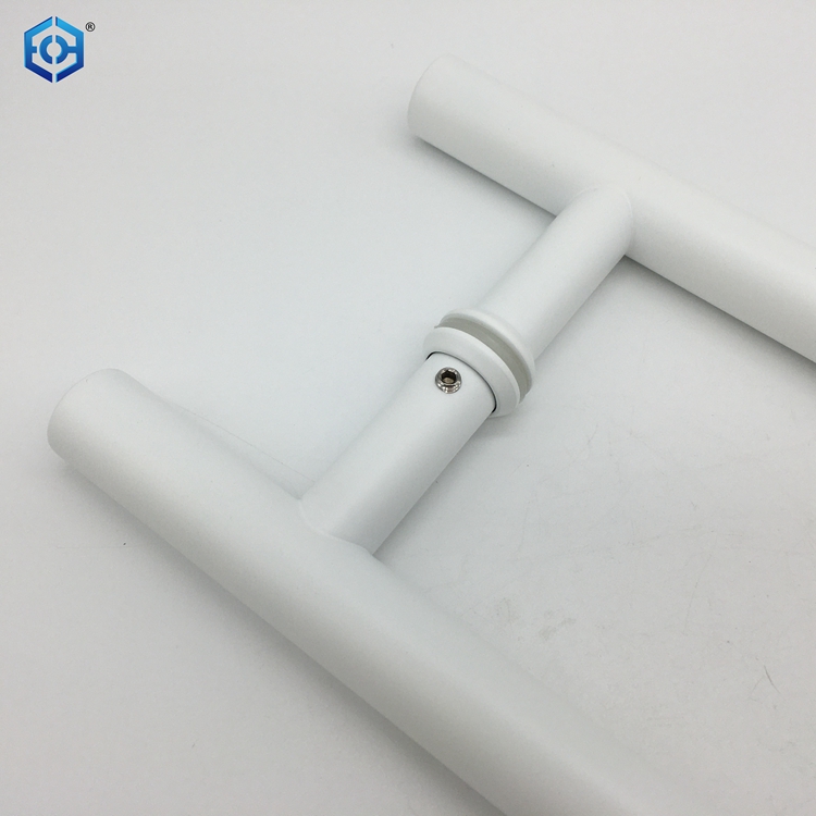 Whiter Stainless Steel Hollow Push Pull Door Hardware Sets Bathroom ...