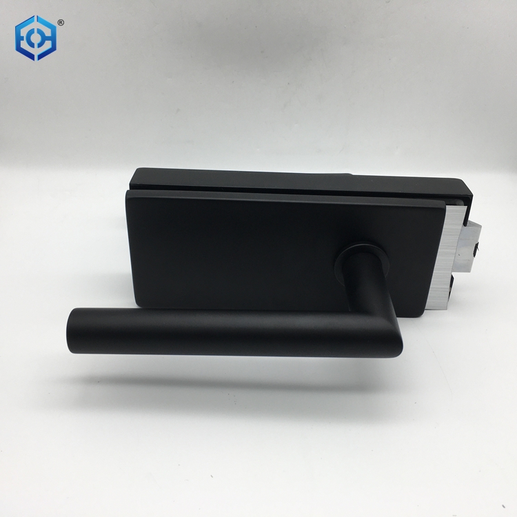 10-12mm Black Stainless Steel Passage Glass Door Lock with Handle - Buy ...