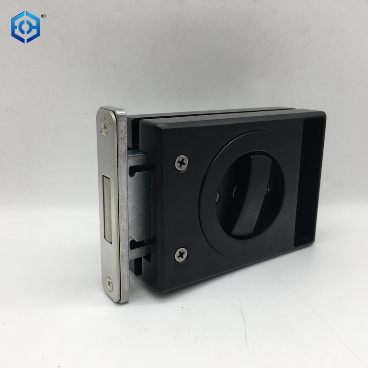 Black Zinc Alloy Sliding Door Lock for Slim Glass Door Frame - Buy ...