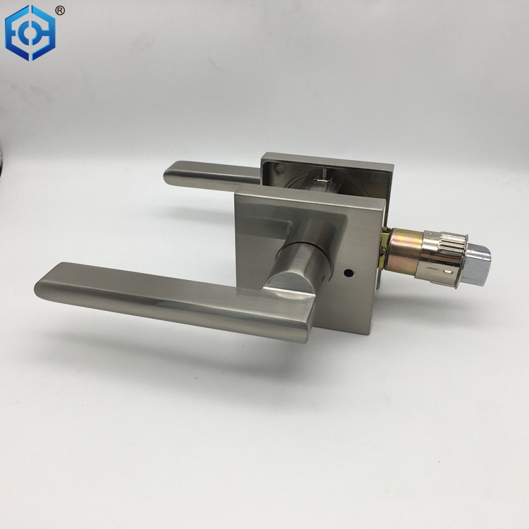 Privacy Door Lever Matte Black Lever Door Handle Push Button Keyless ...