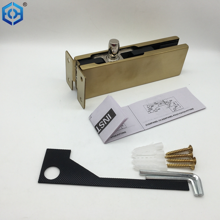 Satin Brass Wall Mount Transom Patch Fitting for Glass Door - Buy glass ...