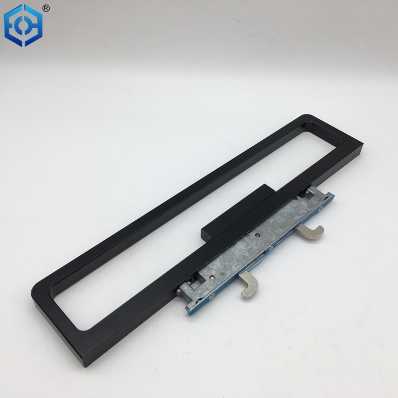 Matte Black Rectangle Thin Aluminum Alloy Sliding Door Lock - Buy ...