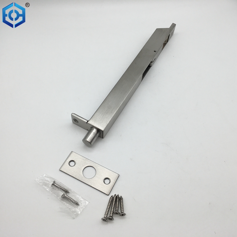 6 In. Satin Nickel Square Corner Stainless Steel Flush Bolt - Buy baldwin surface bolt ...