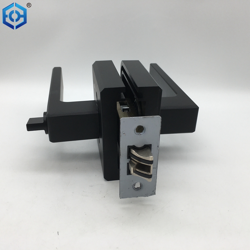 100% Original Glass Lever Door Handles Matt Black Slim Frame Glass Door ...