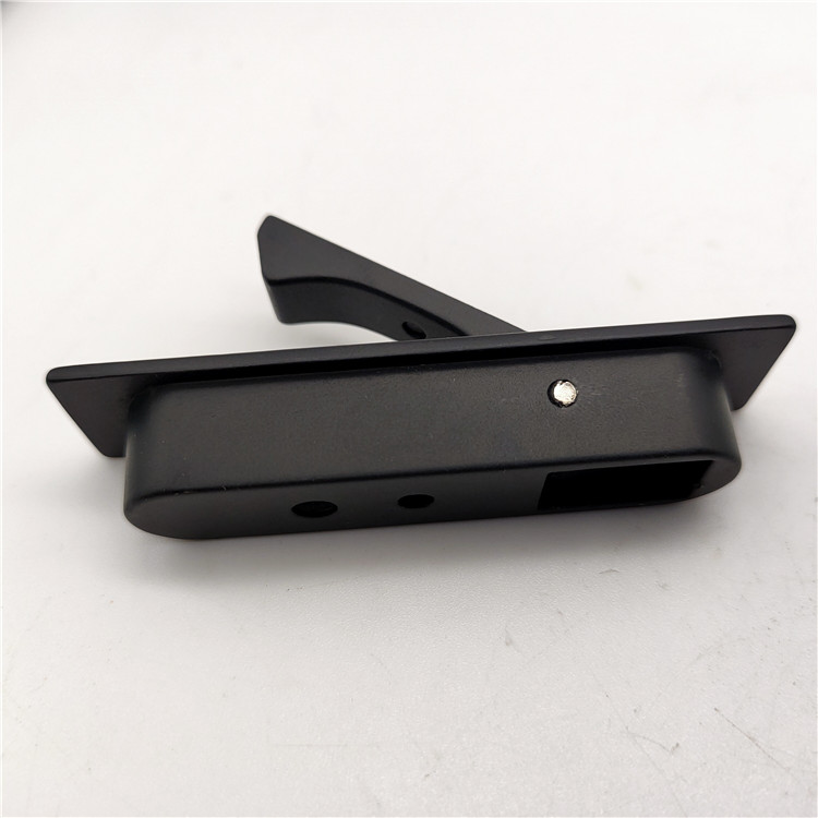 Black Zinc Alloy Cabinet Furniture Concealed Wardrobe Drawer Flush Pull ...