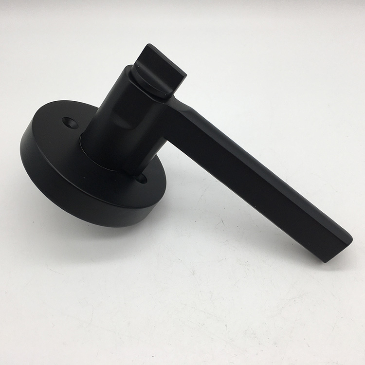 Matte Black Zinc Alloy Square Keyed Entry Lever Featuring Smartkey ...