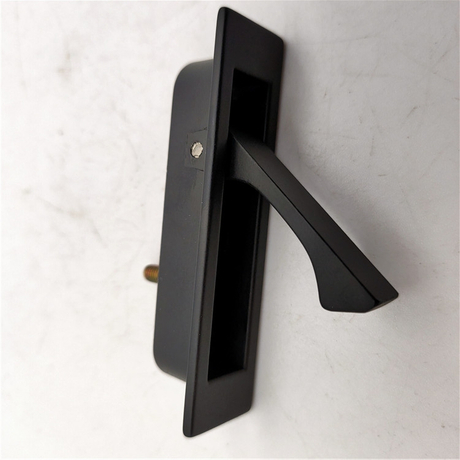 Black Zinc Alloy Cabinet Furniture Concealed Wardrobe Drawer Flush Pull ...