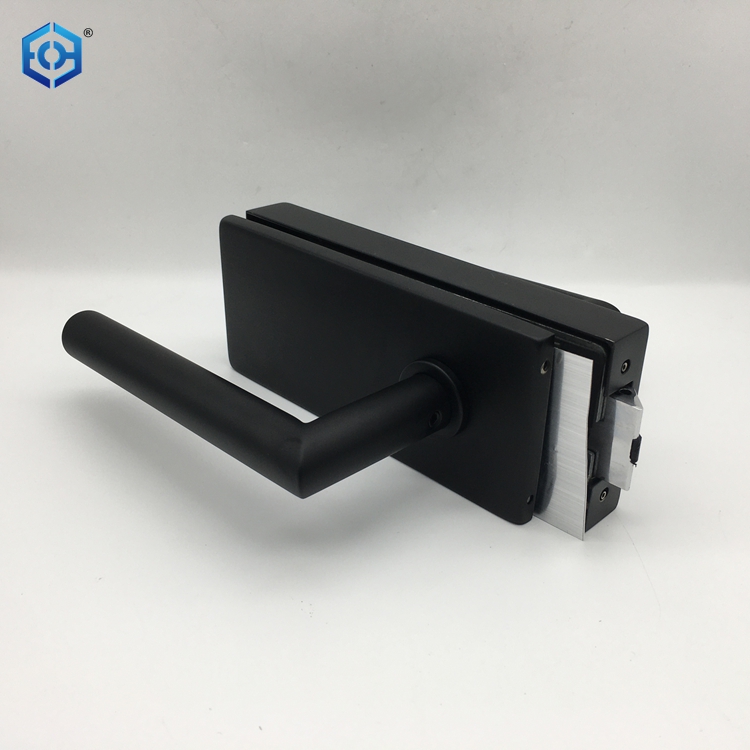 10-12mm Black Stainless Steel Passage Glass Door Lock with Handle - Buy ...