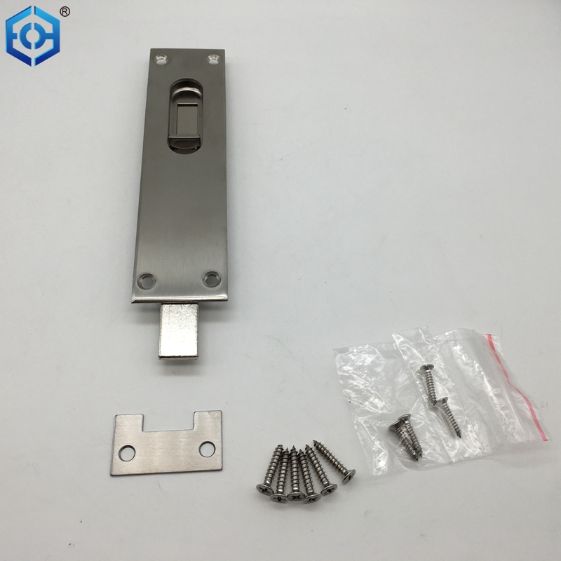 Stainless Steel Latch Sliding Door Lock Surface Mounted Slide Bolt For ...
