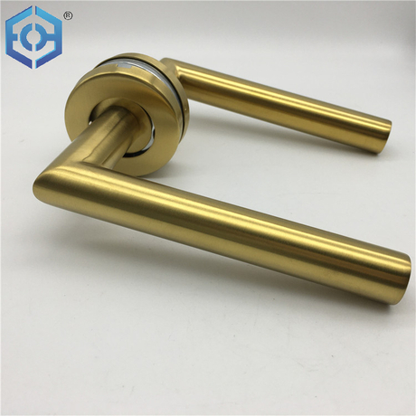 Gold Plating Stainless Steel Fancy Gold Tube Door Handle - Buy Gold ...
