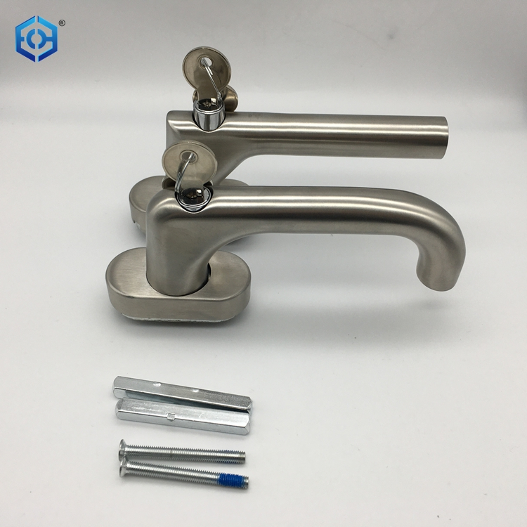 L Shape Stainless Steel Satin Finished Window Handle with Lock - Buy ...