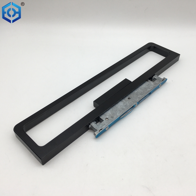 Matte Black Rectangle Thin Aluminum Alloy Sliding Door Lock - Buy ...