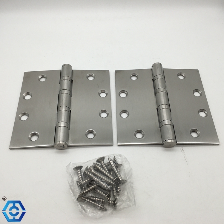 Square Corner Ball Bearing Stainless Steel Door Hinges 4.5"x4.5"x3mm ...