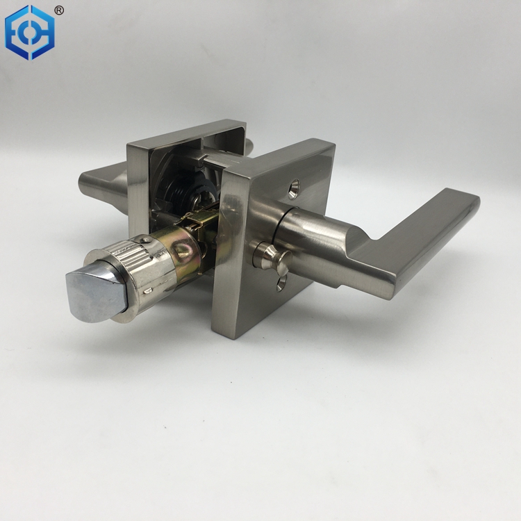 Privacy Door Lever Matte Black Lever Door Handle Push Button Keyless ...