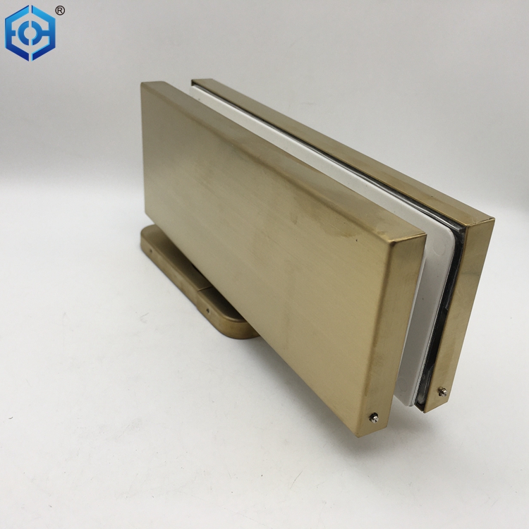 Satin Brass No-Digging Floor Spring Hydraulic Patch for Glass Door ...