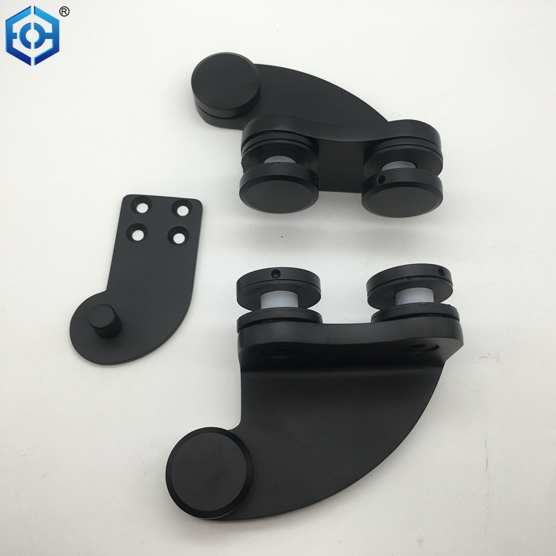 Black Stainless Steel Offset Pivot Hinge For Glass Door Bottom Left ...