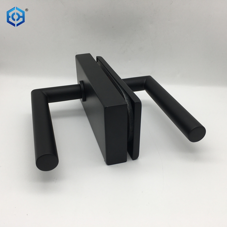 10-12mm Black Stainless Steel Passage Glass Door Lock with Handle - Buy ...