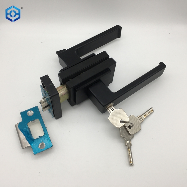 Matt Black Slim Frame Glass Door Lock for Aluminum Frame Door - Buy ...