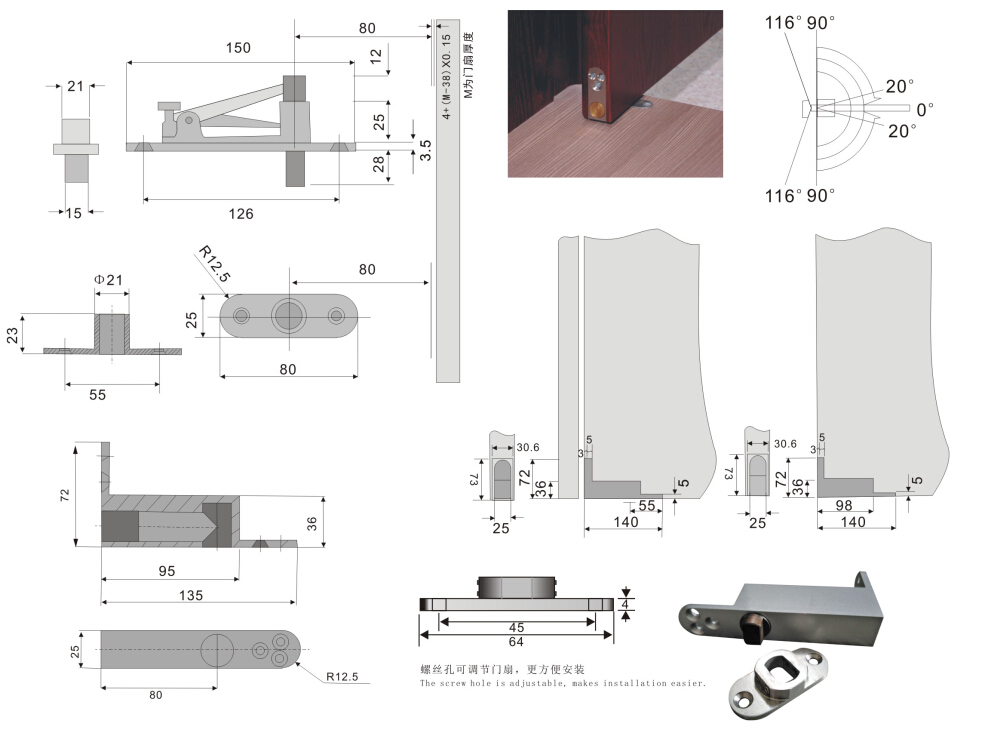 Custom Design Stainless Steel 304 And Zinc Plated Steel Pivot Special ...