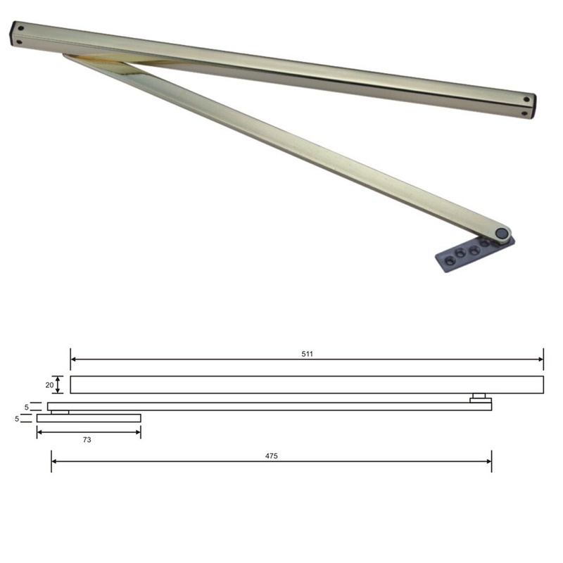 Roller Arm Double Rebated Door Selector - Satin Stainless Steel ...